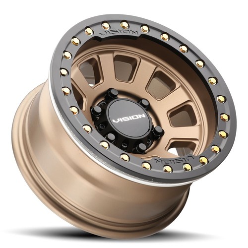 4-New 15" Vision 350 Ojos BL Wheels 15x8 5x5.5/5x139.7 -28 Bronze Rims ...