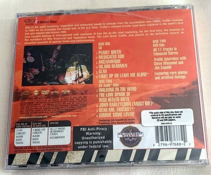 TRAFFIC-THE LAST GREAT TRAFFIC JAM-CD DUAL DISC FACTORY SEALED-(Prog ...