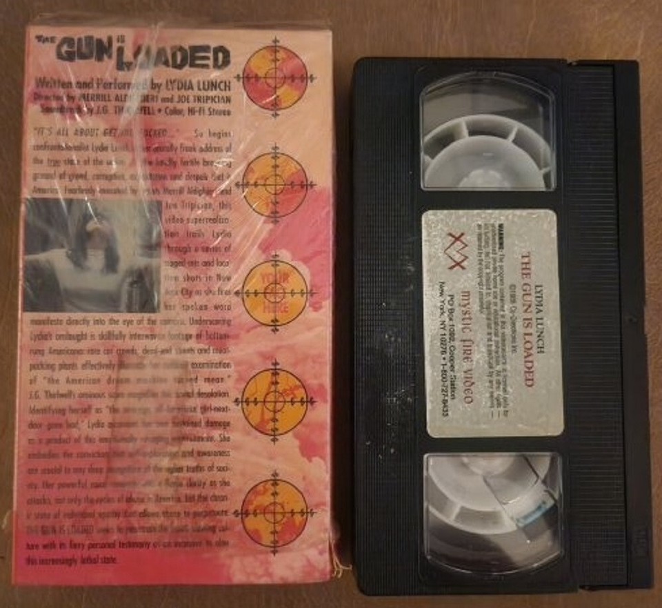 VHS THE GUN IS LOADED 1989 Mystic Fire Video RARE J.G. Thirwell Lydia ...