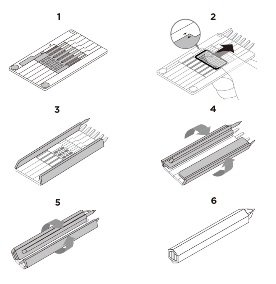 HANCEPT ZERO Unique Design Foldable Ballpoint Pen 0.7mm Art Object ...