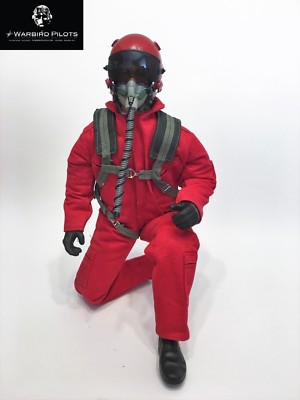 1/6 ~ 1/5 Scale 12" Tall Modern Jet Fighter Pilot Figure (Red) | eBay