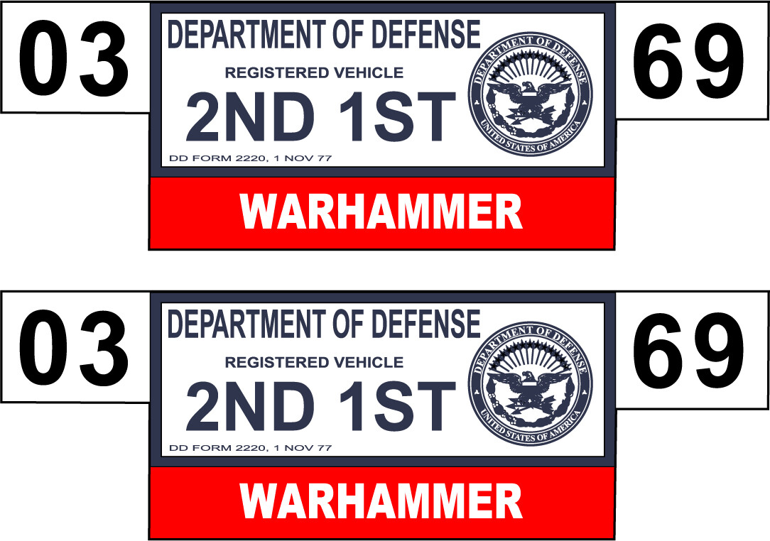STICKER DOD WARHAMMER RED 50 v2 | eBay