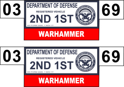 STICKER DOD WARHAMMER RED 50 v2 | eBay