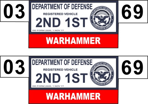 STICKER DOD WARHAMMER RED 50 v2 | eBay