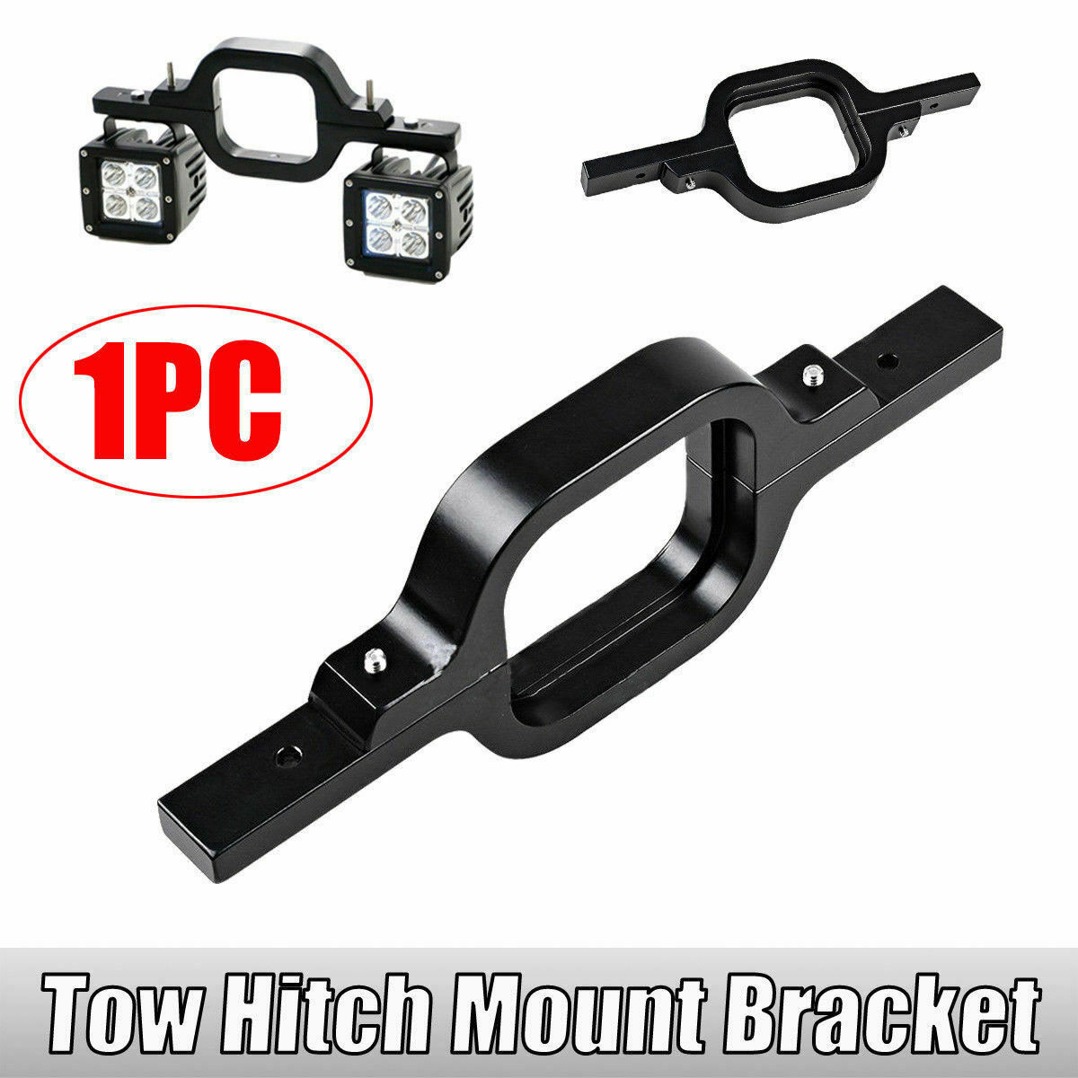 3" Tow Hitch Receiver Light Lamp Mounting Bracket For Dual LED Backup ...