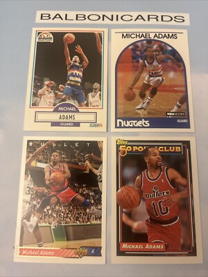 Michael Adams 4 Card Lot! Topps Fleer Hoops UD NM+ Free Shipping! | eBay