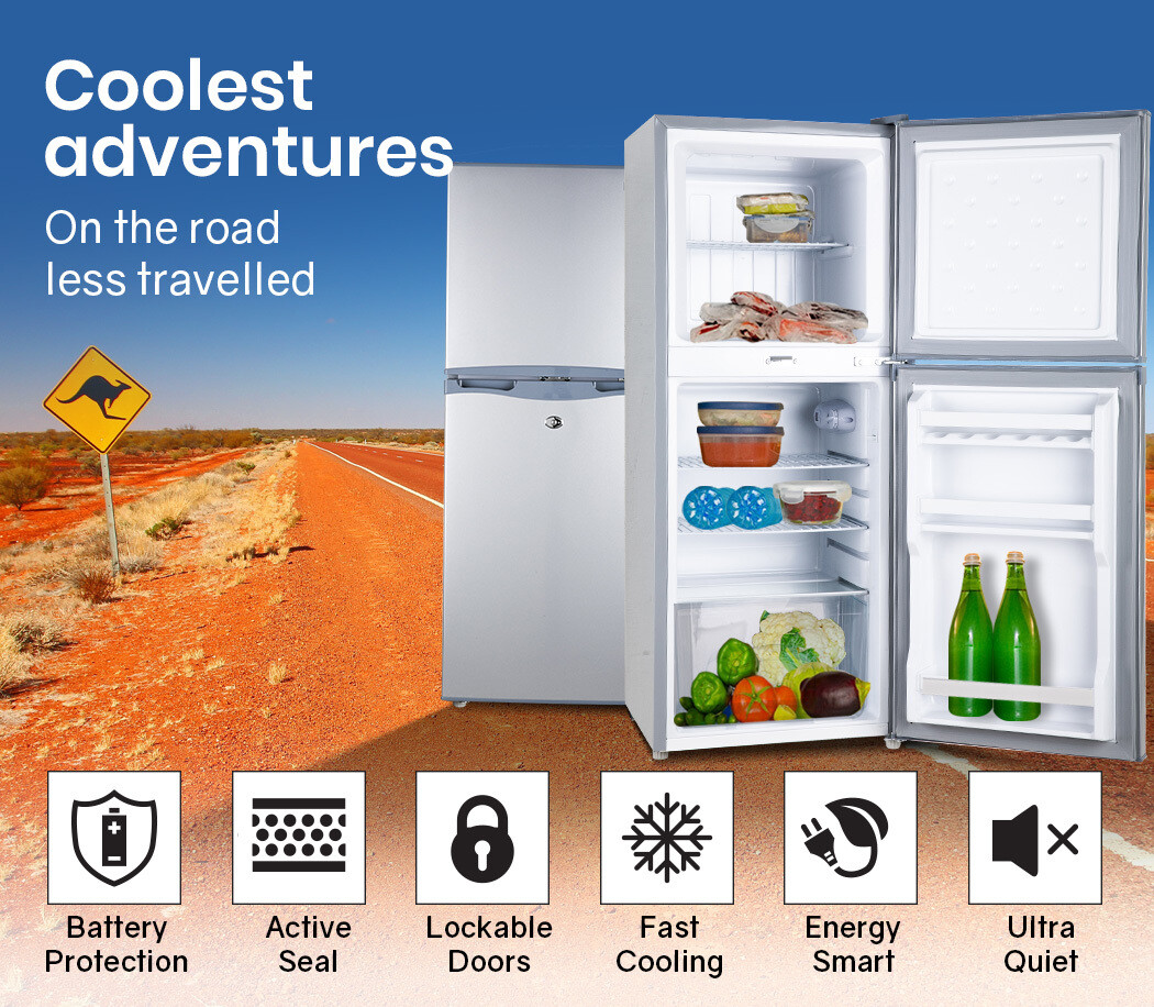 GECKO 125L Portable Fridge Refrigerator 12V/24V/240V Upright Motorhome ...
