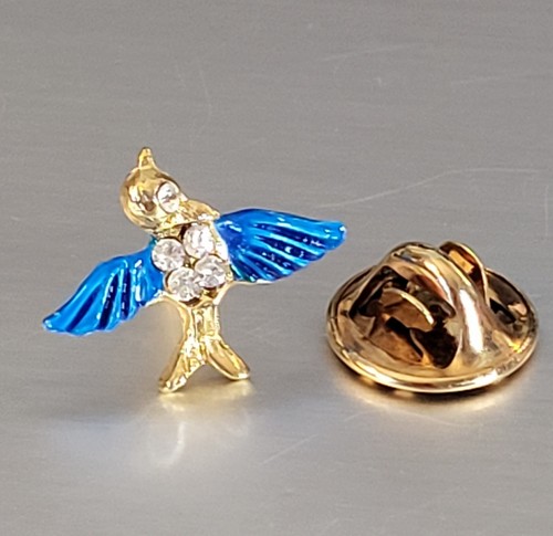 Vintage Bluebird of Hap... Blue Enamel Rhinestones~ Ballou Regd ...