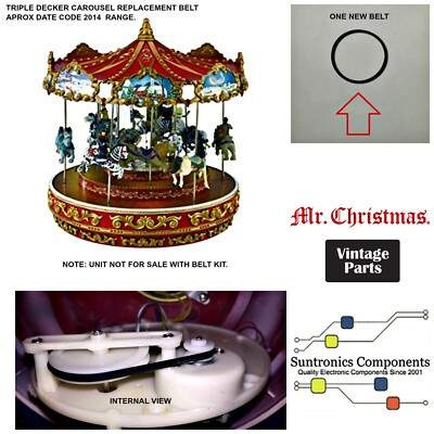 Mr Christmas Triple Decker Carousel REPLACEMENT PART - BELT KIT | eBay UK