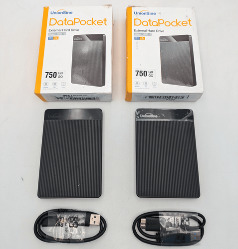 UnionSine Data Pocket 750GB External Hard Drive HD2510 Lot of 2 | eBay