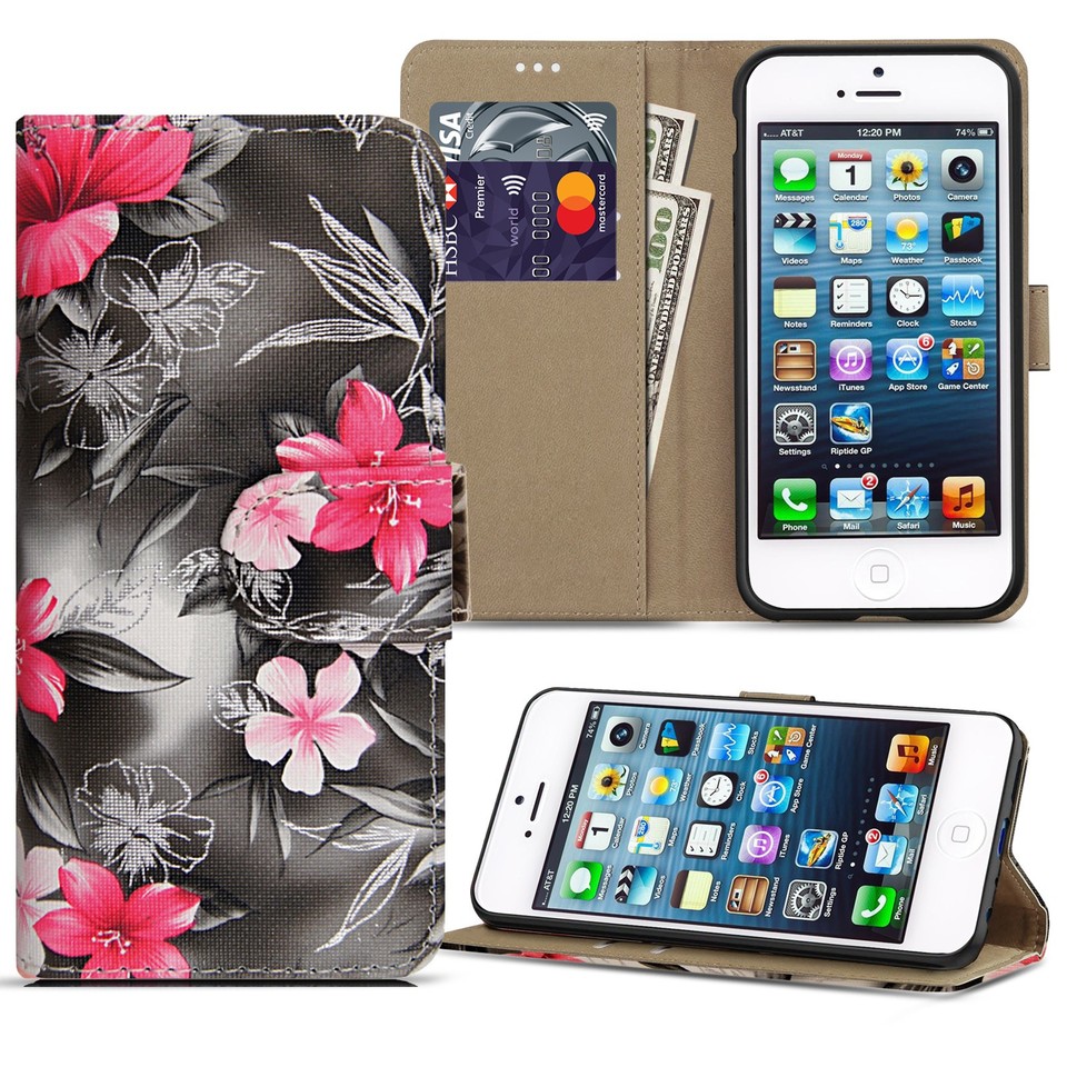 Case For iPhone 7 8 Plus SE 2022 2020 6 Leather Magnetic Flip Wallet ...