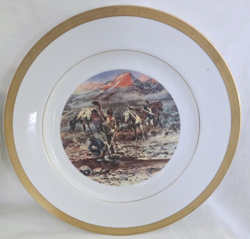 Set Of 2 Vintage Royal Ann Charles M. Russell Collector Western Plates ...