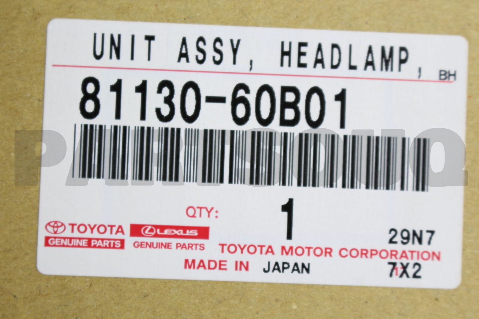 8113060B01 Genuine Toyota UNIT ASSY, HEADLAMP, RH 81130-60B01 | eBay