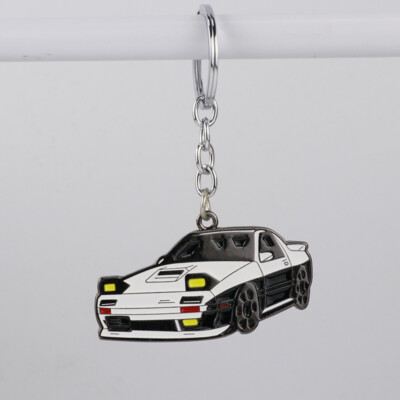 for Mazda RX-7 FC3S Black Metal 3D Key Ring Chain Car Model Keychain ...