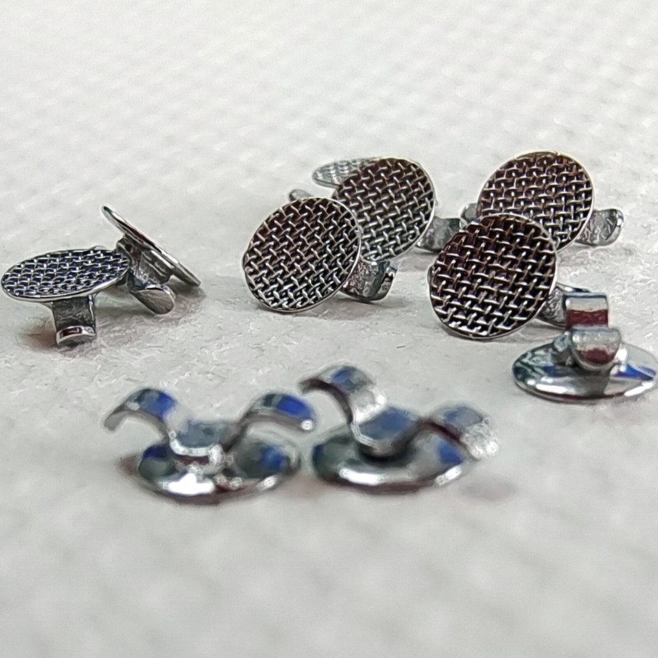 20Bags Dental Lingual Buttons Round Mesh Base Ortho Bondable & Cleat ...