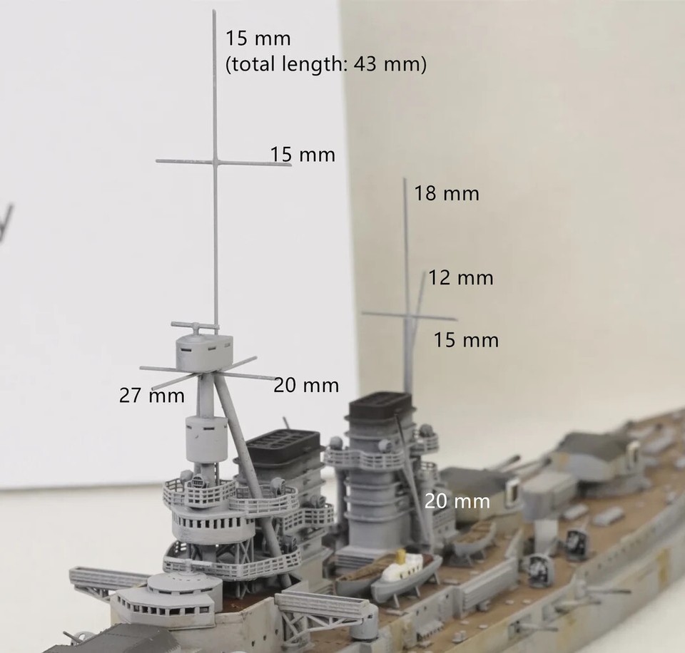 1:700 SMS Mackensen, german battlecruiser, resin, 3D printed, Full hull ...