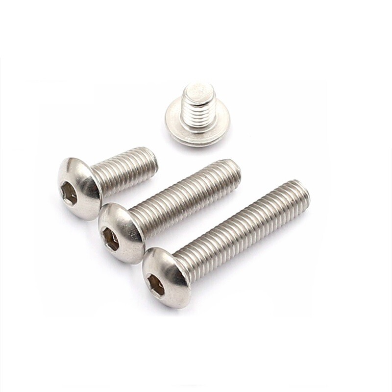 M2 M2.5 M3 BUTTON HEAD SCREWS, ALLEN KEY SOCKET DOME BOLTS A2 STAINLESS ...