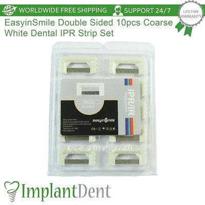 EasyinSmile Double Sided 10pcs Coarse White Dental IPR Strips Set ...
