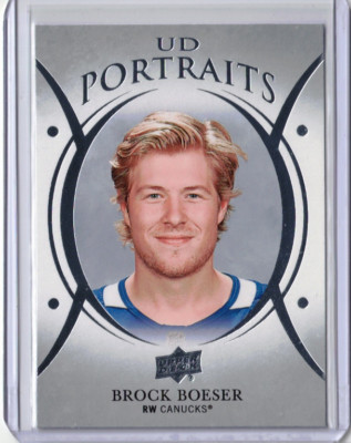 BROCK BOESER 18/19 Upper Deck UD Portraits #P-6 Vancouver Canucks ...