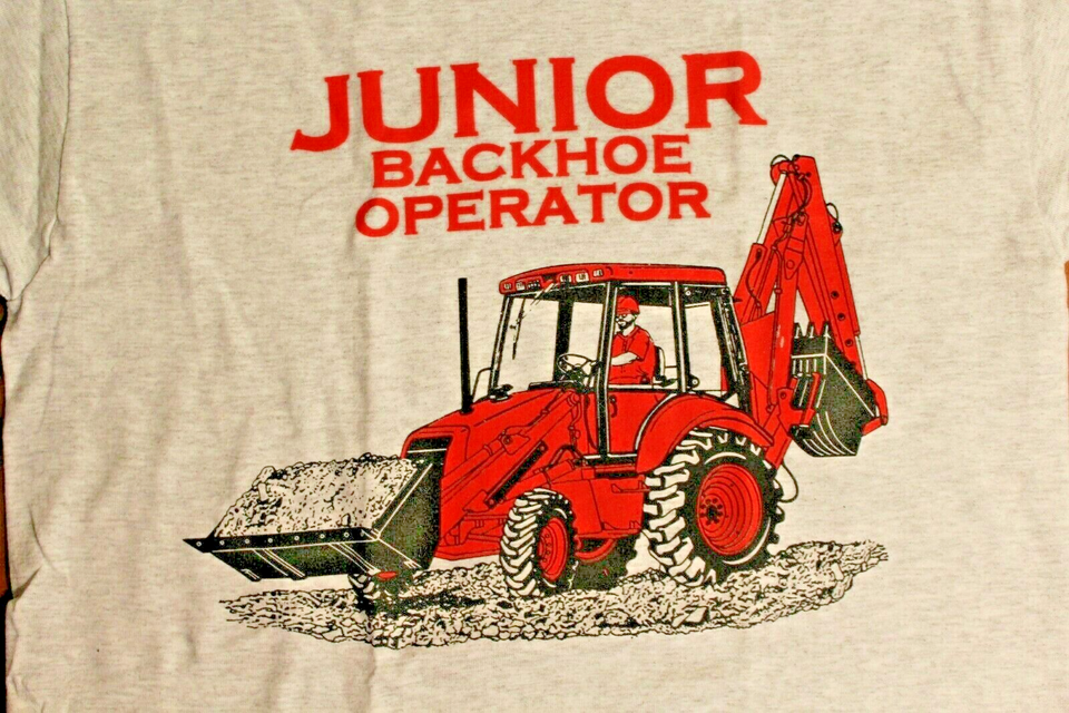 Junior Backhoe Operator Youth Children's Kids Crew Neck Tee Shirt ...