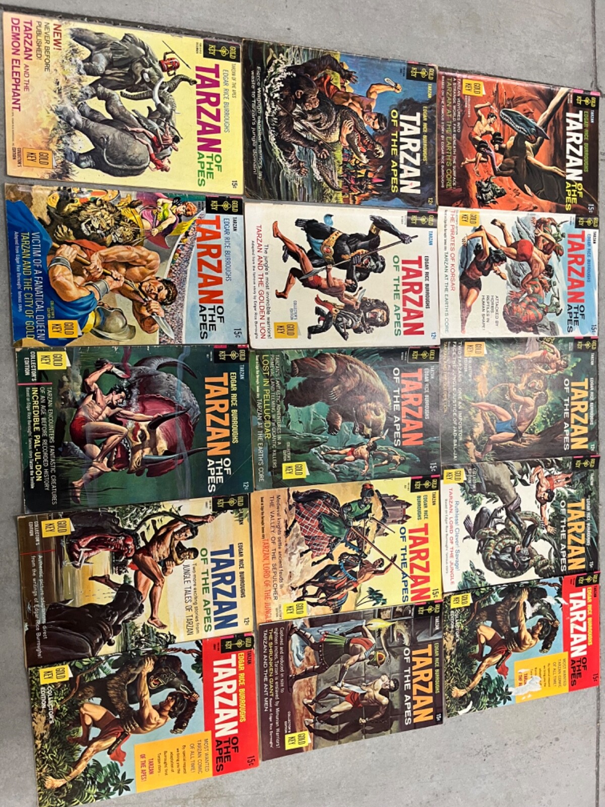 Vintage Lot Of 15 Early Gold Key Tarzan Comics Overall very good ...