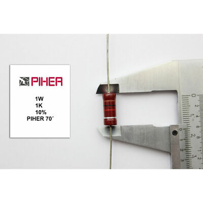 1 X VINTAGE PIHER RESISTOR. 1W 1K 10% NEW ORIGINAL 1970s+ C632 | eBay