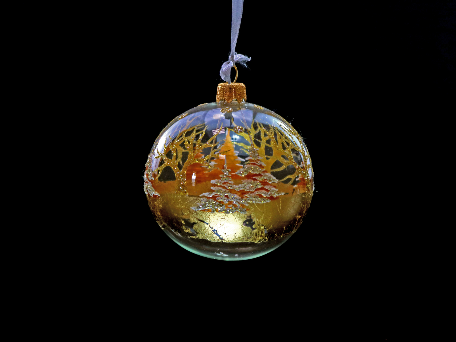 Victoria Bella 3.5-inch Hand-Painted Glass Transparent Patterned ...