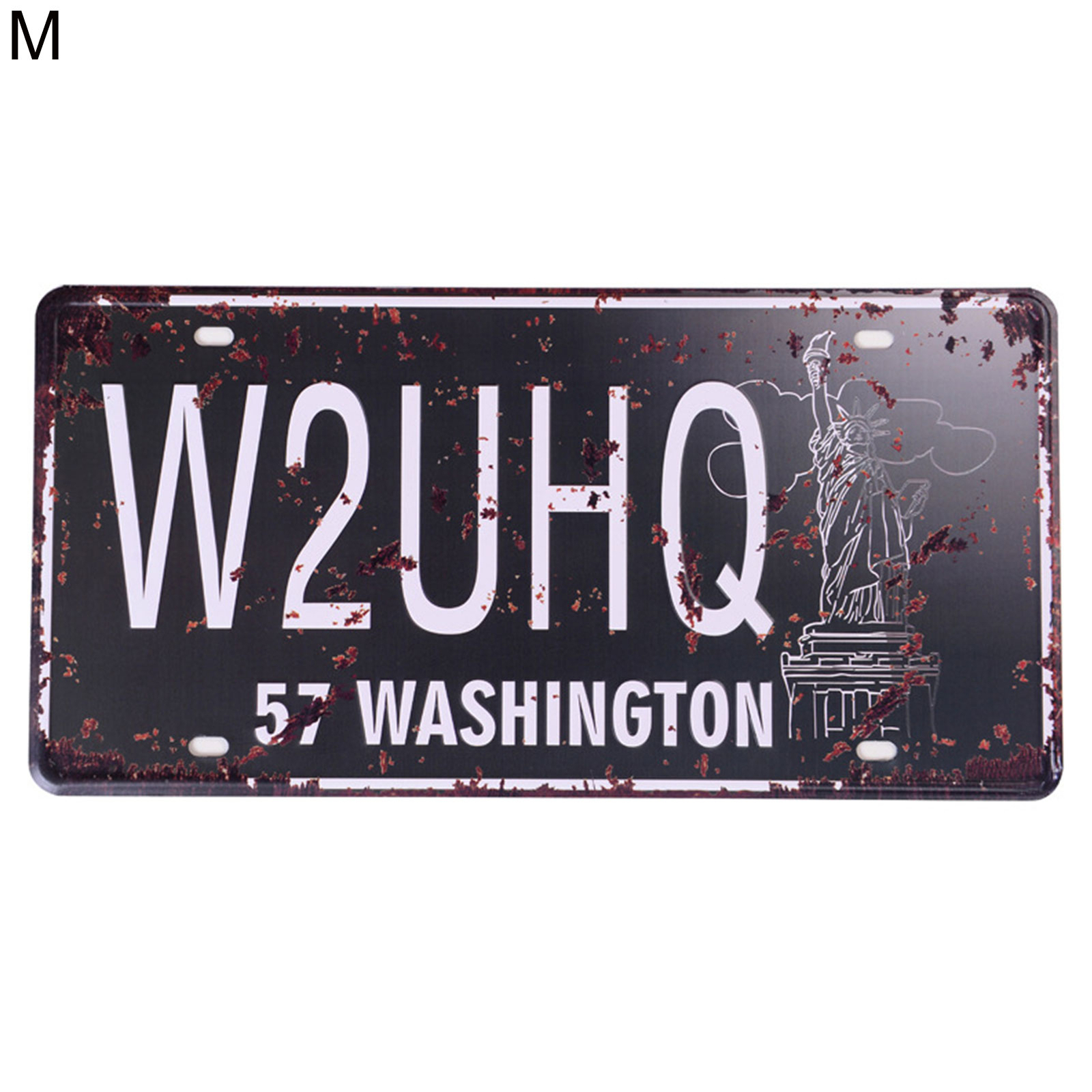 Metal Poster Multi Styles Ornament Car Number Metal License Plate Decor ...