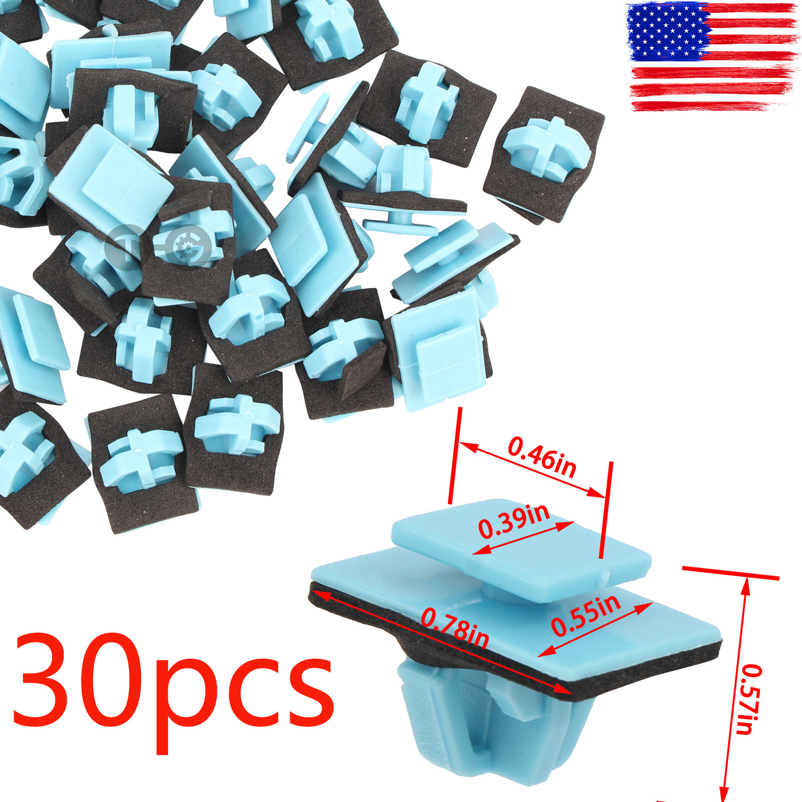 30pcs 877561F000 Moulding Clip With Sealer for Hyundai & Kia 87756 ...