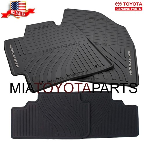 Genuine Toyota 2008-2013 Highlander OEM All Weather Floor Mats PT908 ...