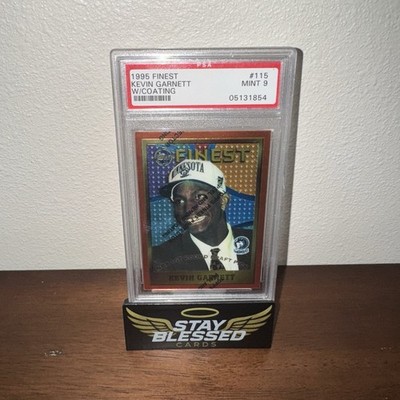1995-96 Topps Finest - Kevin Garnett #115 (RC) With Coating - PSA 9 | eBay