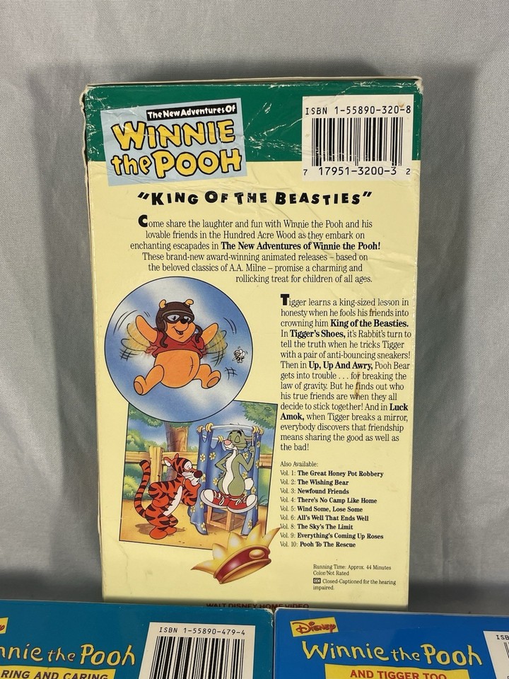 Disney Winnie The Pooh Lot of 9 VHS Tapes Learning, Friendship ...
