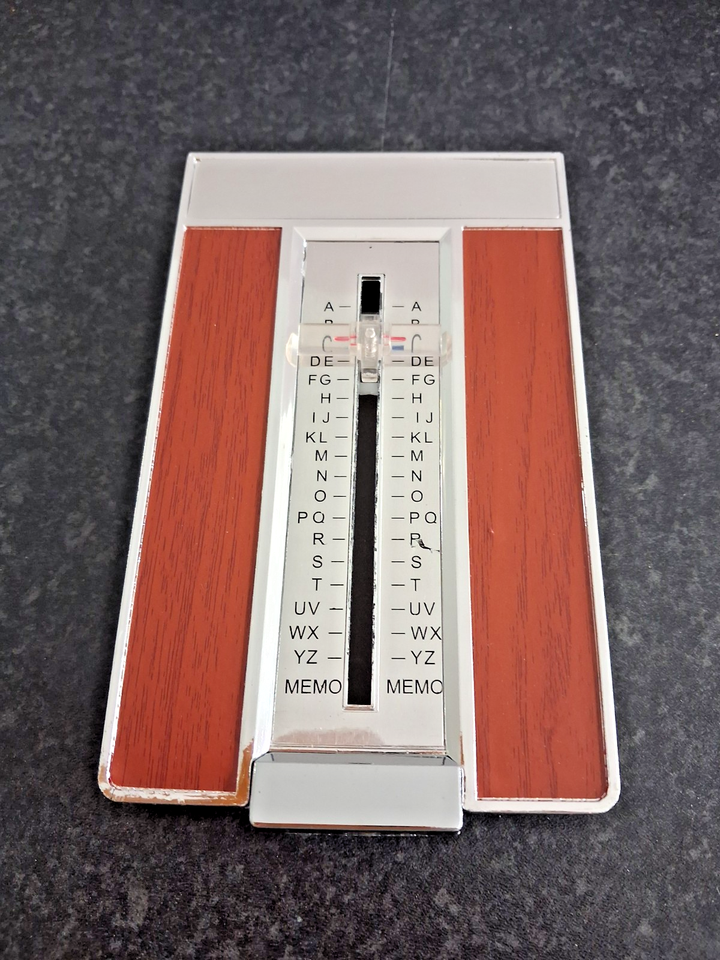 Pop Up Phone Directory Address Book Retro 1970s Metal Wood Effect | eBay UK