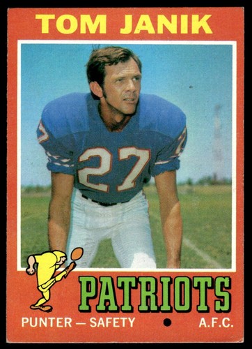 1971 TOPPS TOM JANIK NEW ENGLAND PATRIOTS #82E | eBay