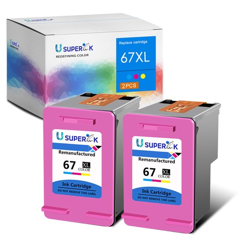 2PK Color Ink Cartridge 67XL FOR HP ENVY 6052 6055 6058 6075 Pro 6452 ...