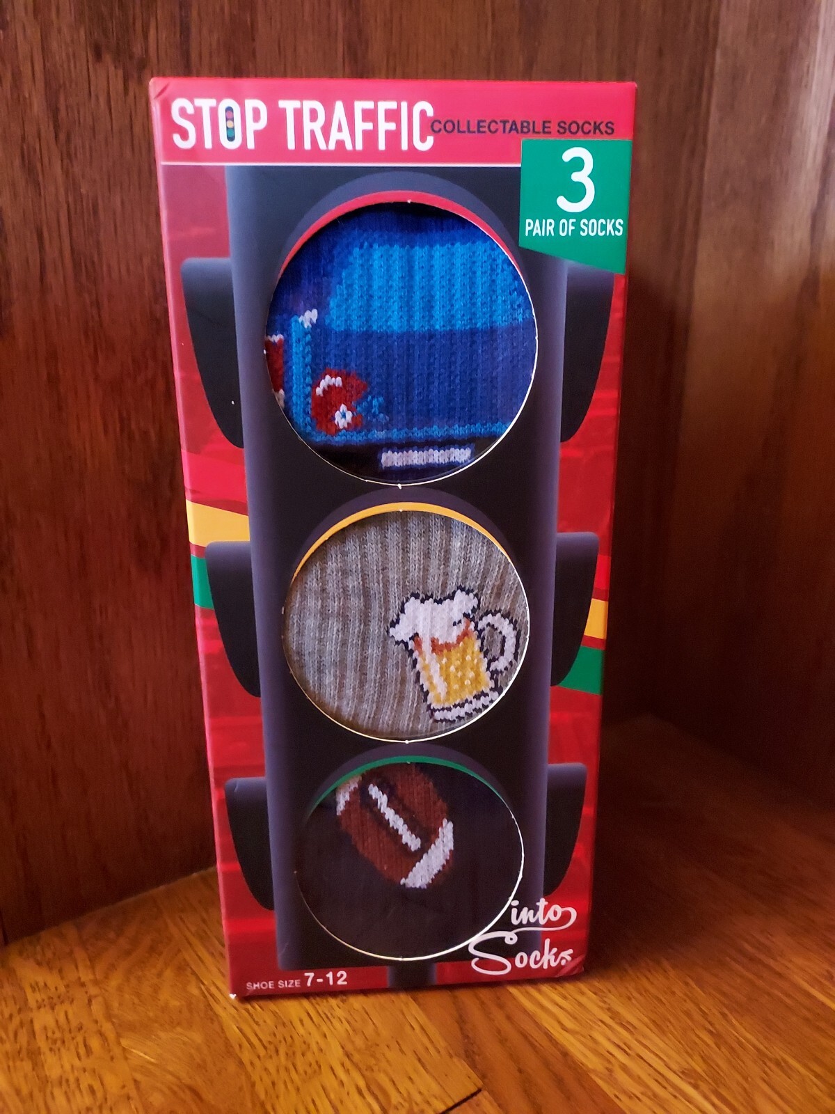 NEW Box Set 3 Pair of Collectable Socks Football Themed Stop Traffic ...