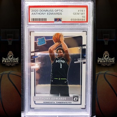 ANTHONY EDWARDS 2020-21 Panini Donruss Optic Rated Rookie RC #151 PSA ...