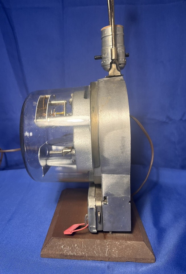 Working General Electric METER Lamp ~ Wood Base W/O Shade ~ Steampunk ...