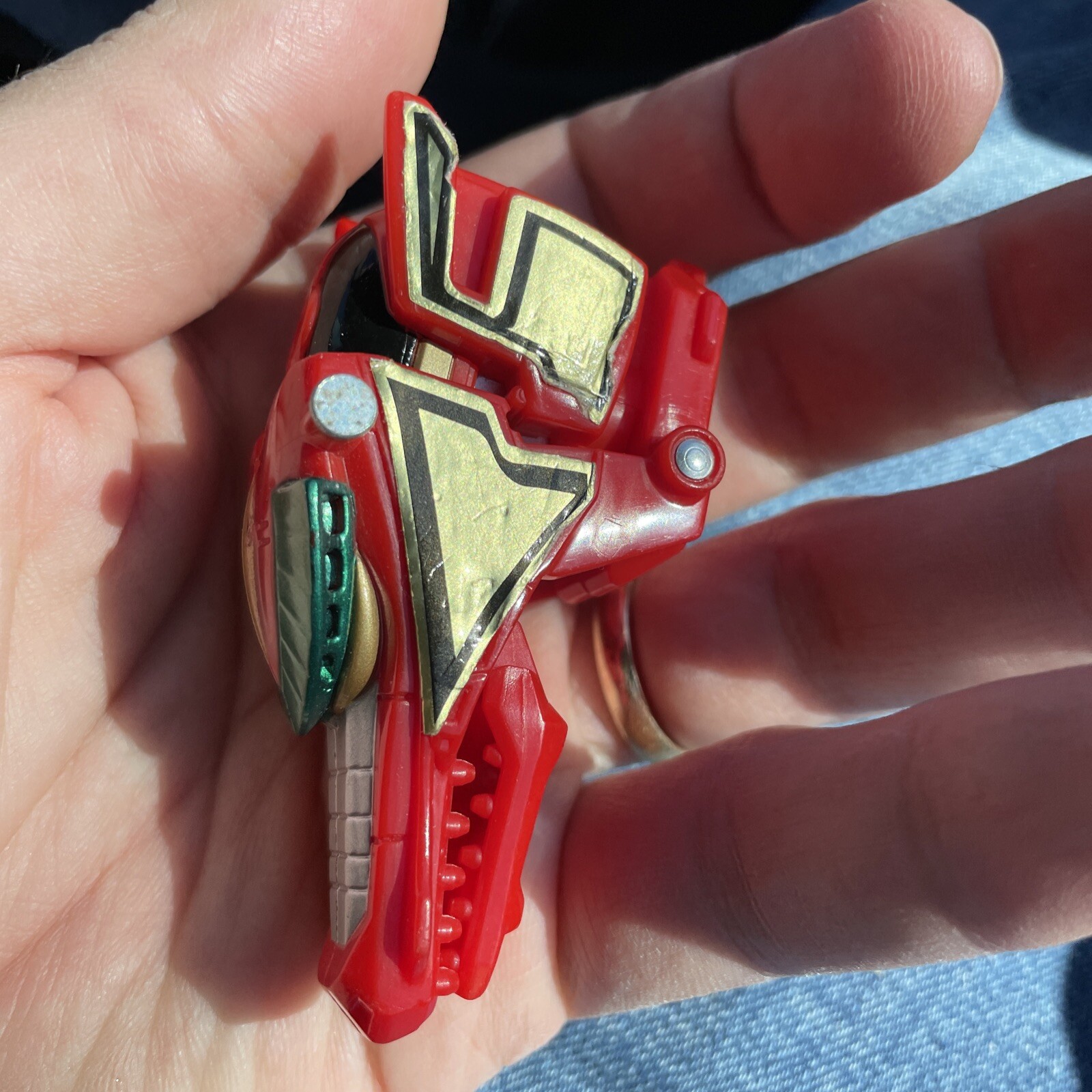 1994 Bandai MMPR Power Rangers Red Dragon Thunder Zord Dragonzord Head ...