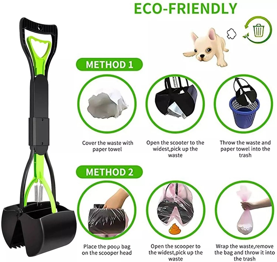 17'' Dog Cat Pooper Scooper Easy Pet Scoop Animal Waste Clean Pick Up ...