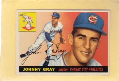 1955 Topps #101 Johnny Gray Athletics VG+ Very Good Plus RC Rookie ...