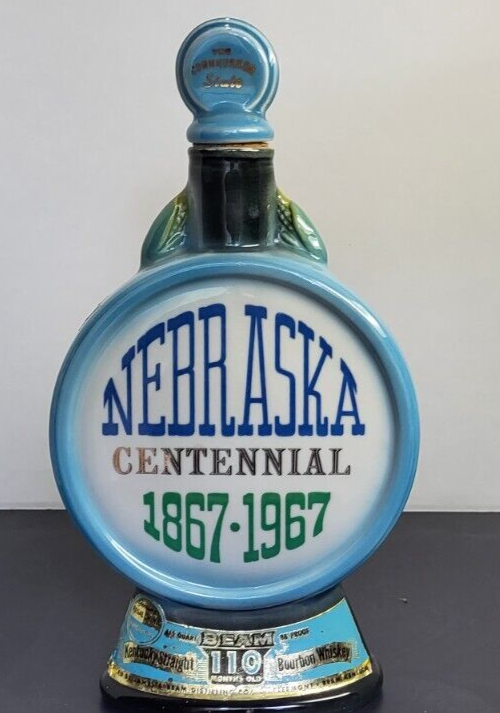 Vintage Jim Beam’s 1867-1967 Nebraska Centennial Decanter Cornhusker ...