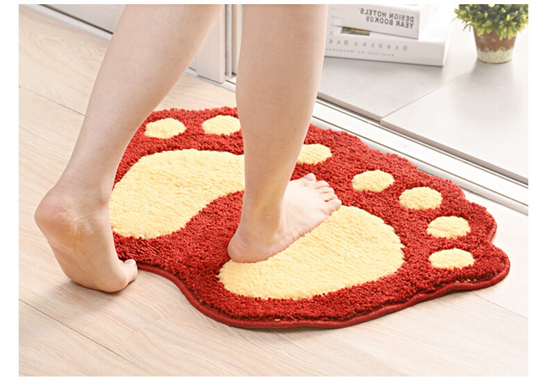 Bathroom Mats With Non-Slip Backing Big Feet Bath Rugs Shower Mat ...