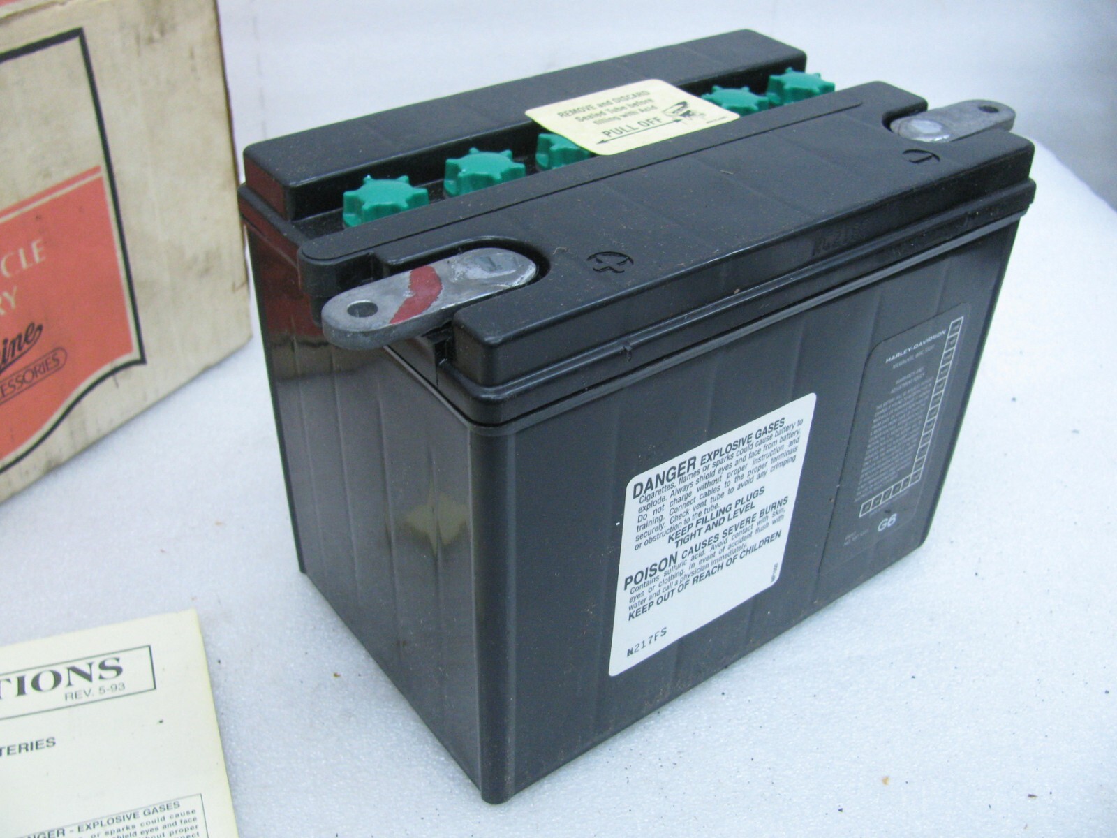 NOS Harley Davidson 12 volt Battery 66007-84 Shovelhead Sportster FL ...