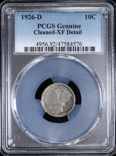 1926 D 10C Mercury Dime PCGS Genuine XF Detail | eBay