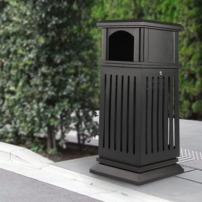 Outdoor Trash Can Commercial Garbage Bin Heavy Duty Yard Garage Waste ...