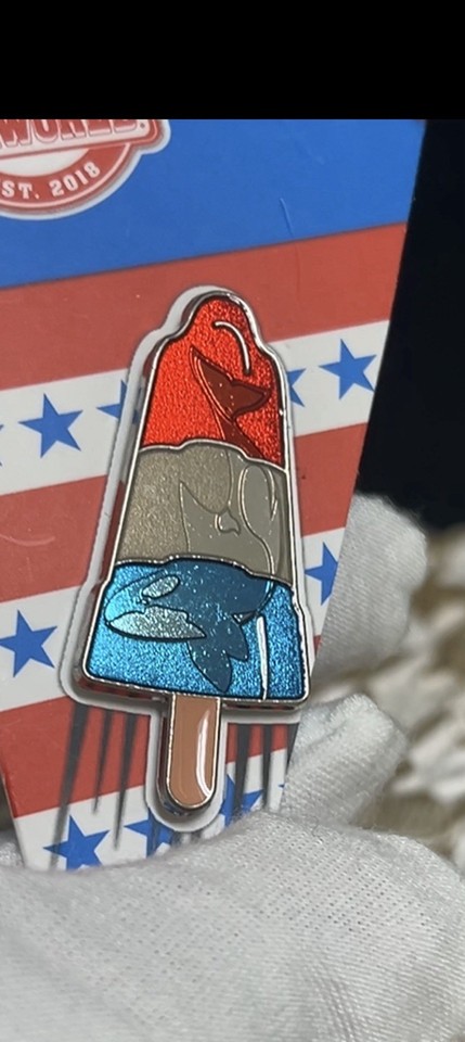 Killer Whale Sea World Pin 4th of July Red White Blue Rocket Popsicle ...