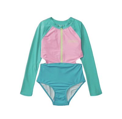 Justice Girls Swimming Suit Rash guard Teal UPF 50 Size L (12/14 ...