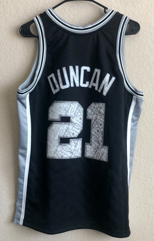 MITCHELL & NESS TIM DUNCAN #21 SPURS 75TH PLATINUM SWINGMAN 98'99 ...