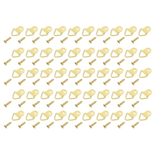 50Pcs Triangle Ring Picture Hangers, Frame Hanging Fastener with Screws ...